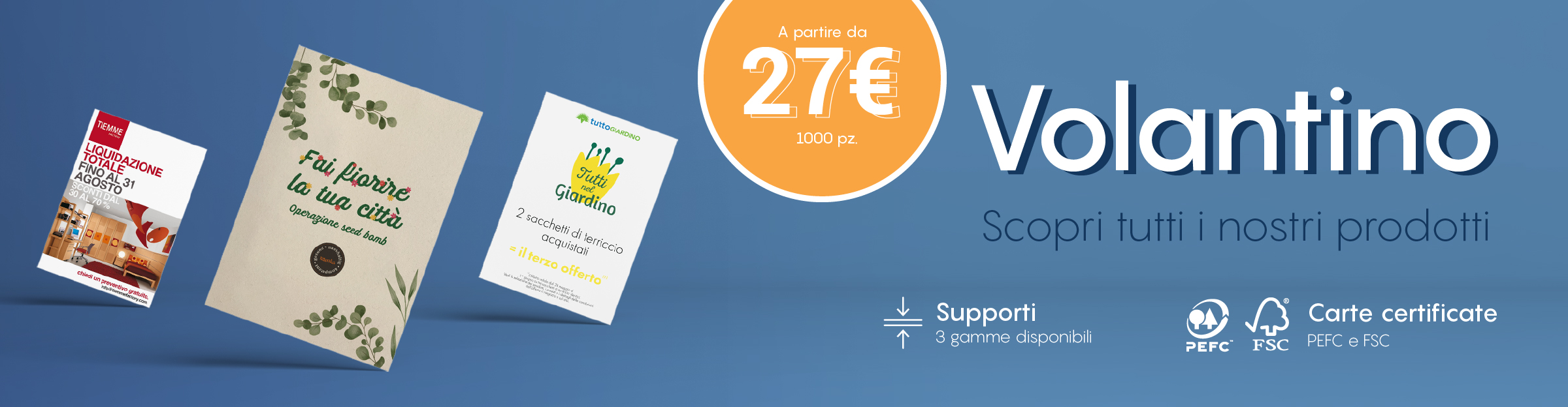Stampa volantini online: Flyer, brochure, volantino
